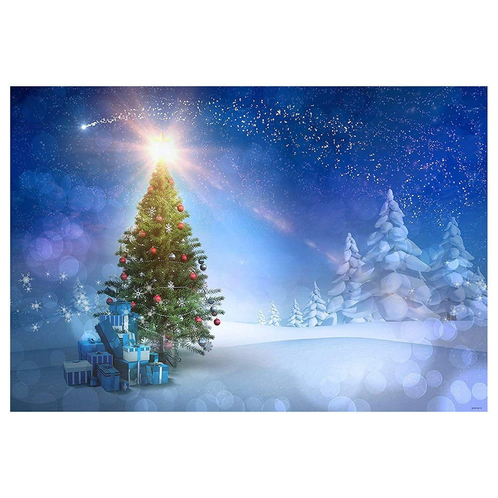 Blue Christmas Ornament Background