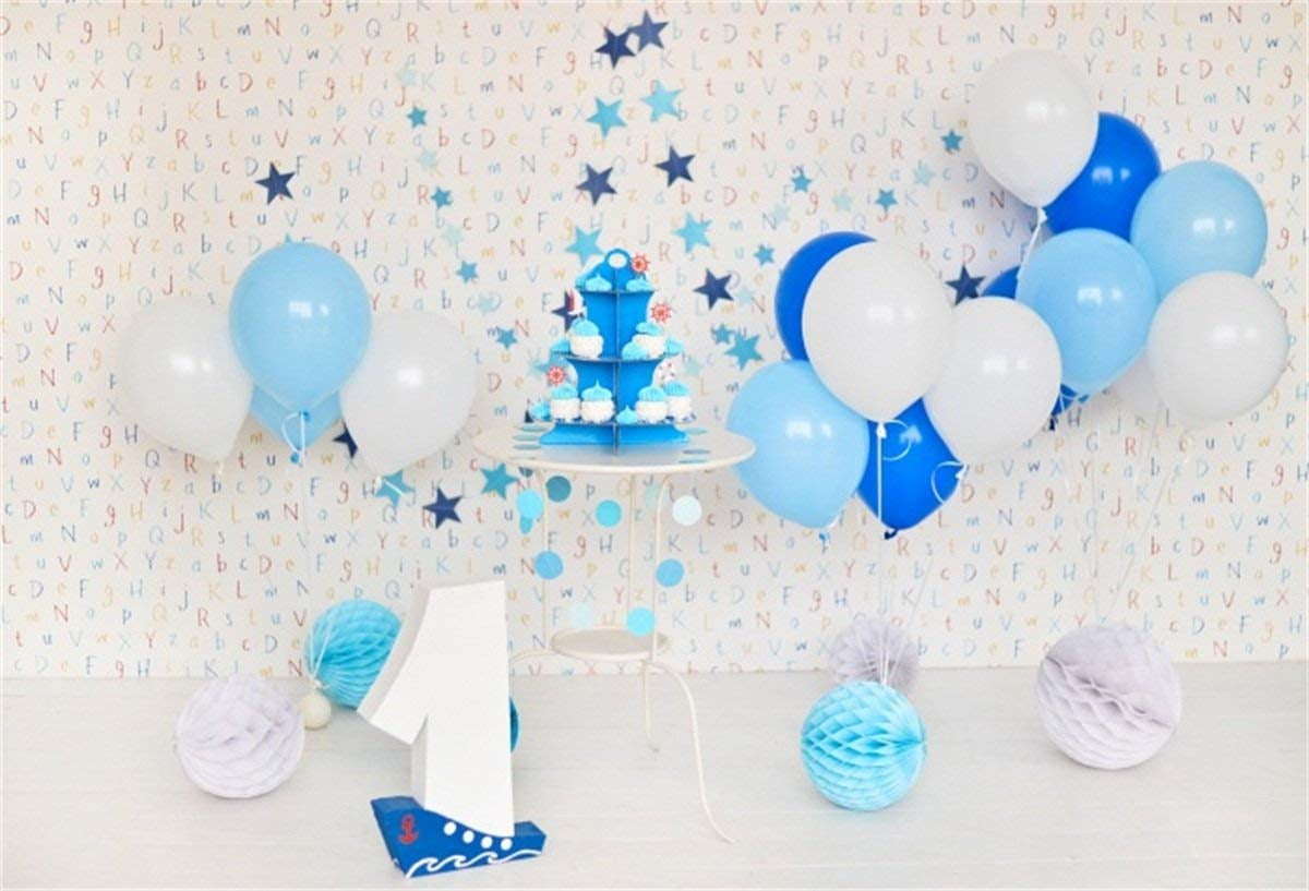 ABPHOTO Polyester 7x5ft Cake Smash Backdrop Boy 1st Birthday Backdrops ...