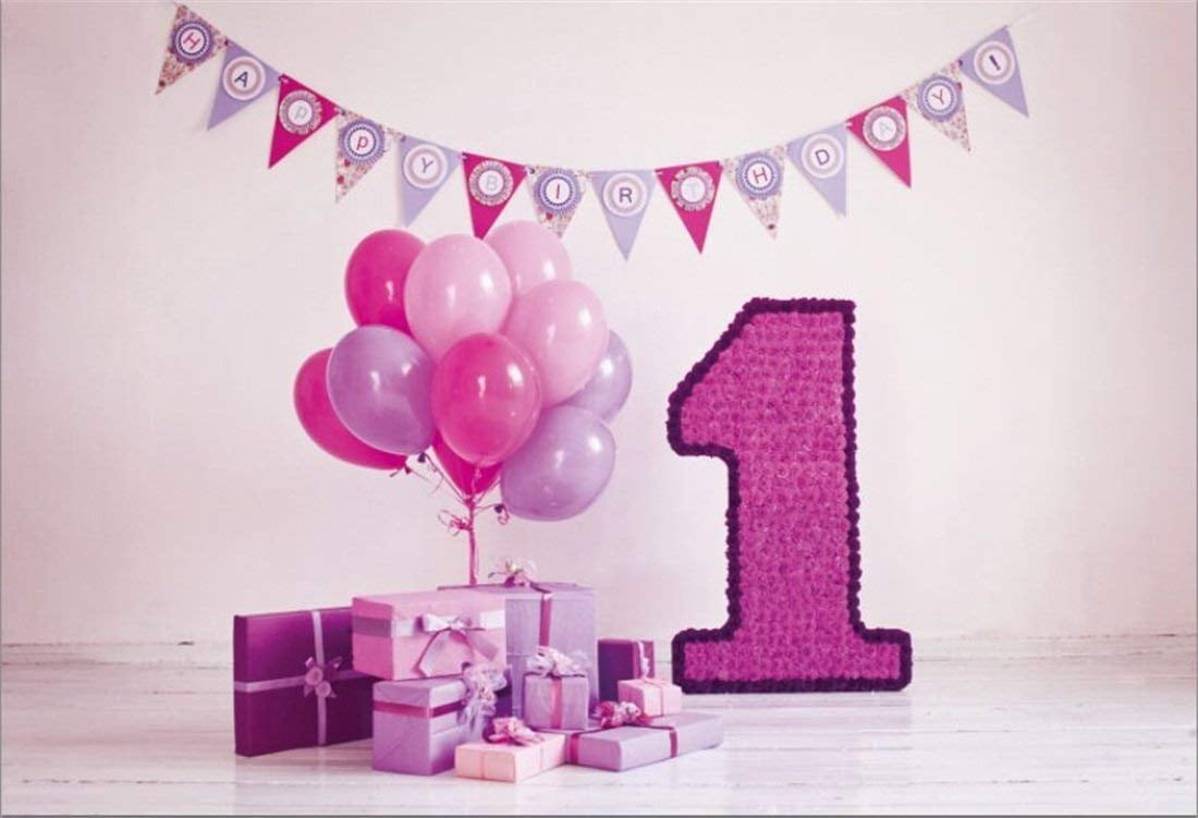 ABPHOTO Polyester 7x5ft Cake Smash Backdrop Girl 1st Birthday Backdrops ...