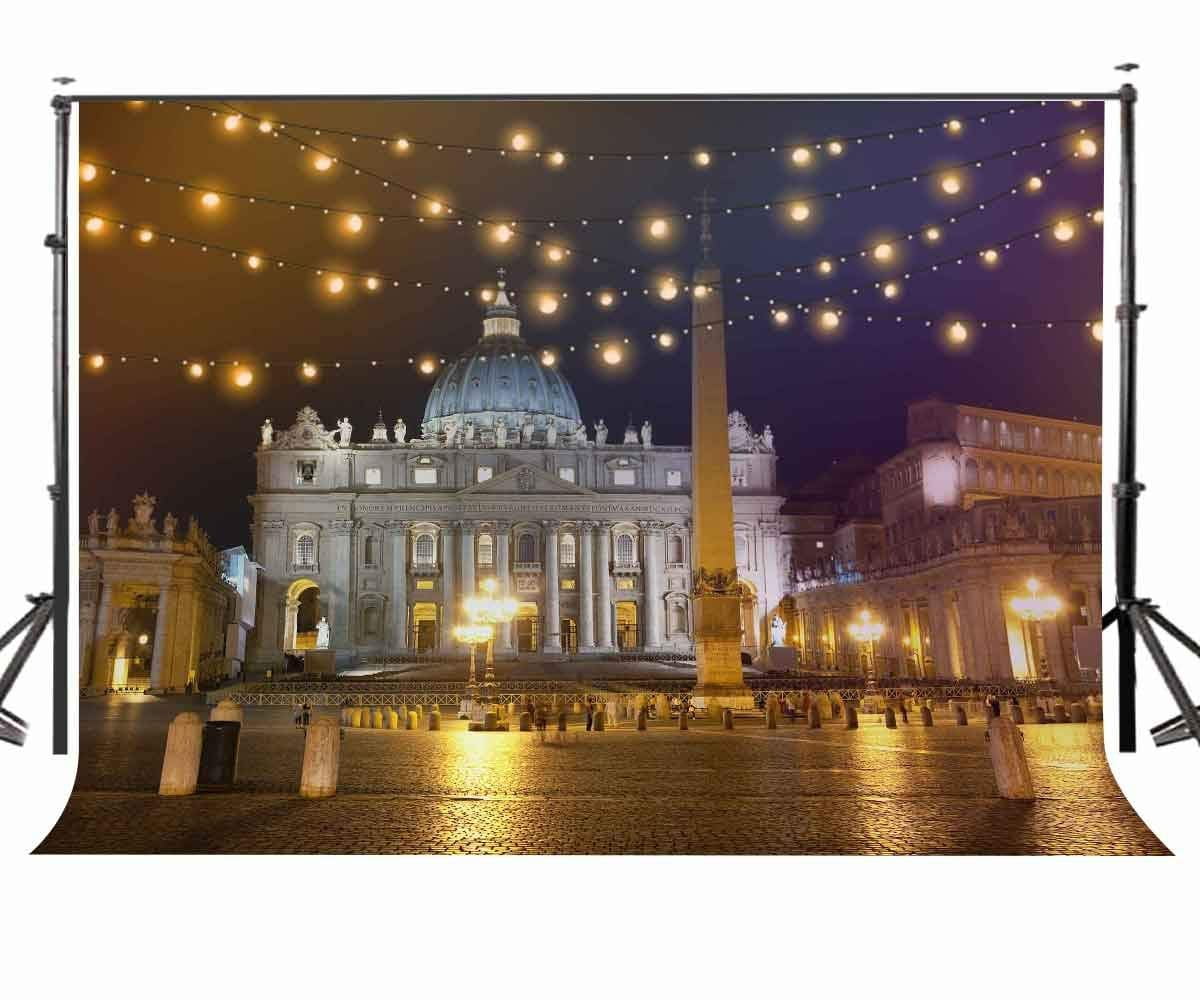 ABPHOTO Polyester 7x5ft City Night View Backdrop Modern Building ...