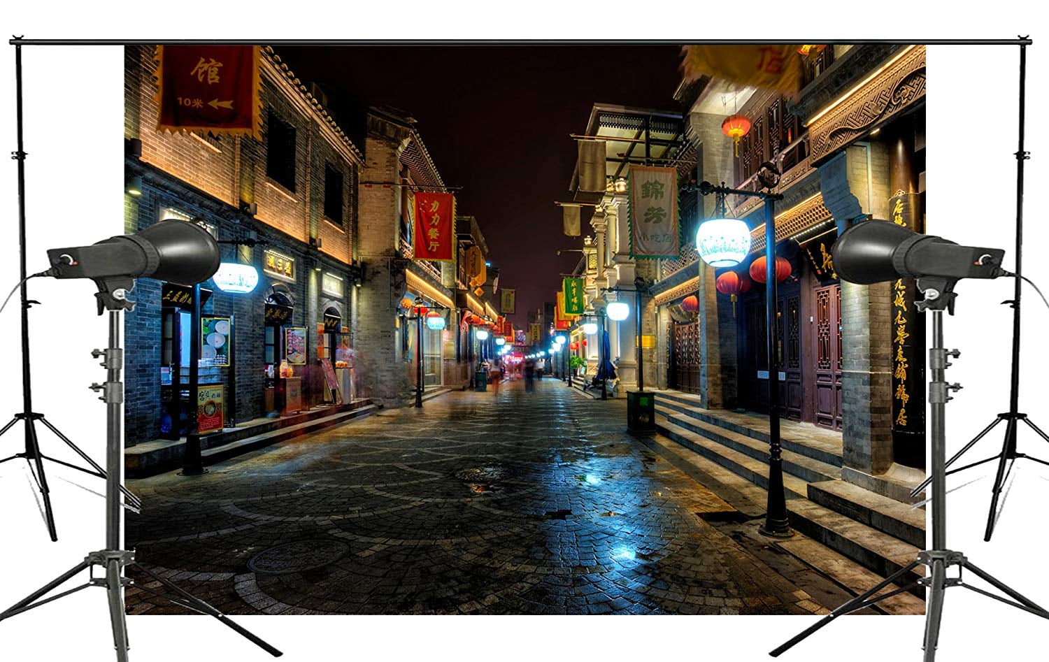 ABPHOTO Polyester 7x5ft Classic Food Street Photography Background ...