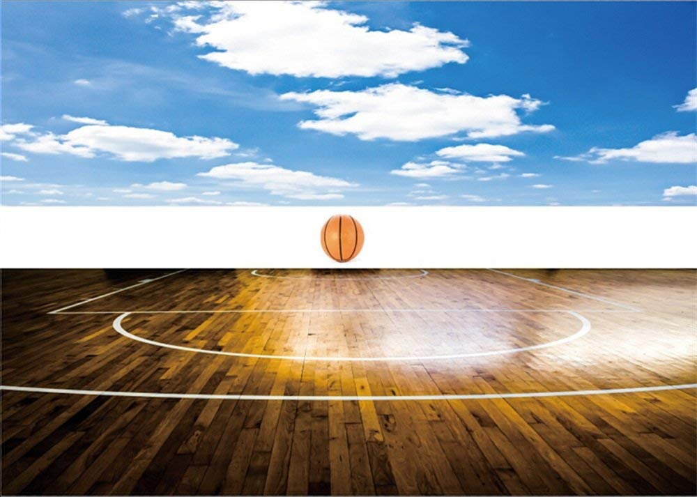 ABPHOTO Polyester 7x5ft Creative Basketball Court Backdrop Blue Sky ...