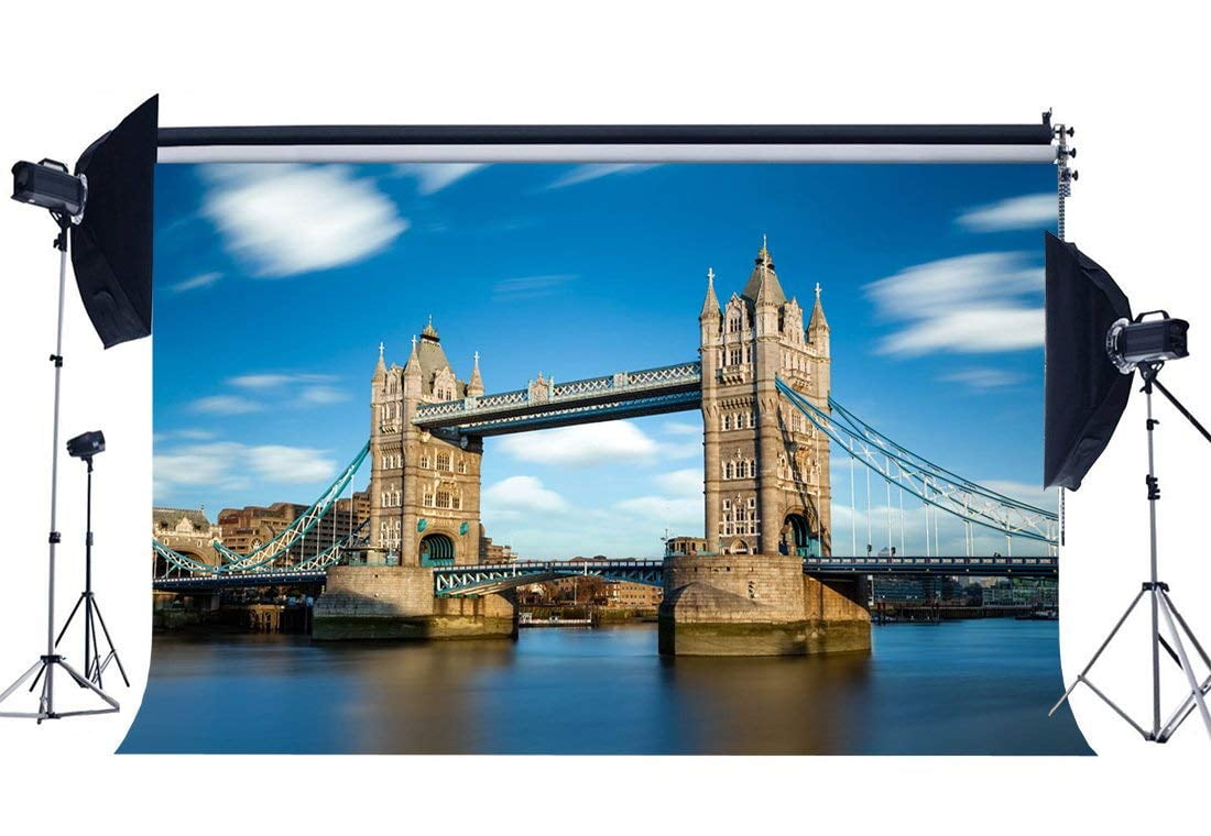 ABPHOTO Polyester 7x5ft Double Tower Bridge Backdrop London Elegant ...