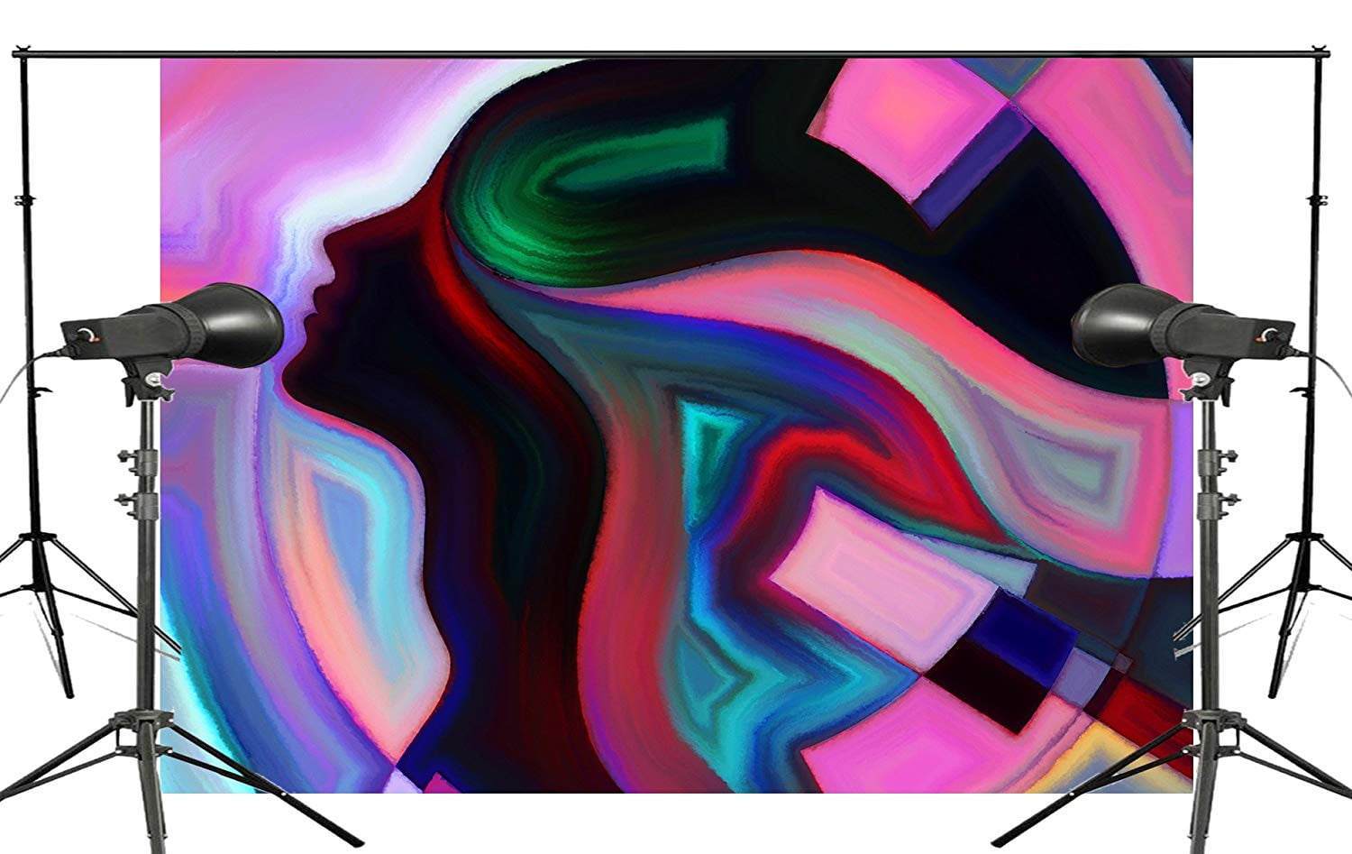 ABPHOTO Polyester 7x5ft Exquisite Abstract Painting Pink Photography ...