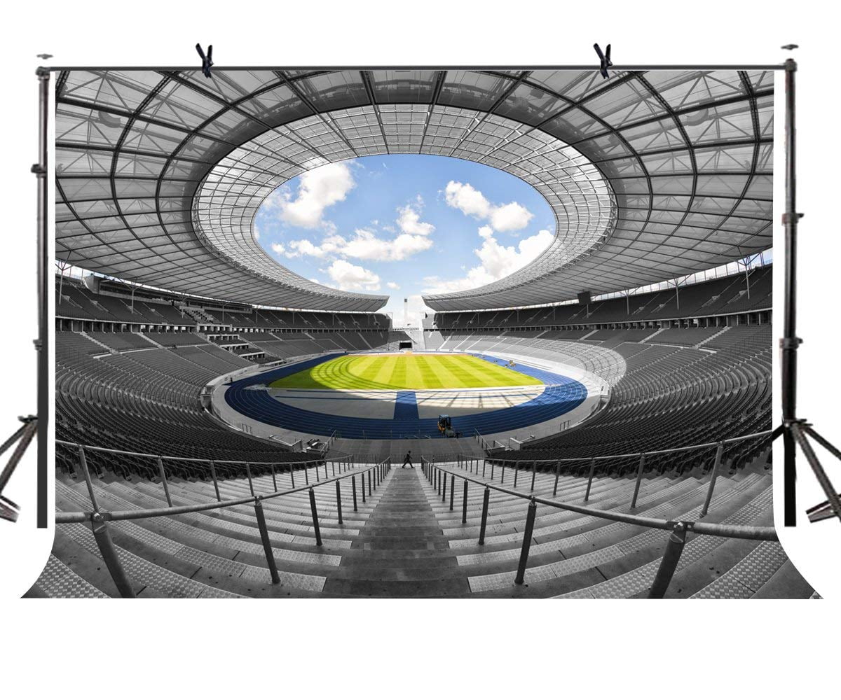 ABPHOTO Polyester 7x5ft Football Field Backdrop European Luxury ...