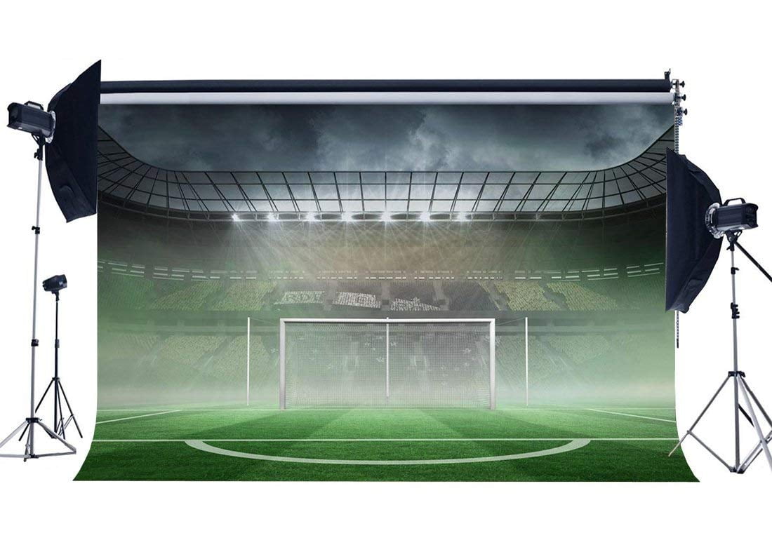 ABPHOTO Polyester 7x5ft Football Field Backdrop Stadium Backdrops ...