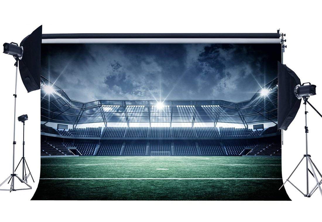 ABPHOTO Polyester 7x5ft Football Field Backdrop Stadium Backdrops ...