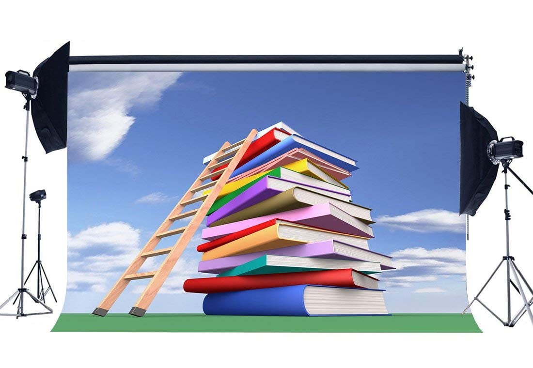 ABPHOTO Polyester 7x5ft Graduation Ceremony Backdrop Books with Wood ...