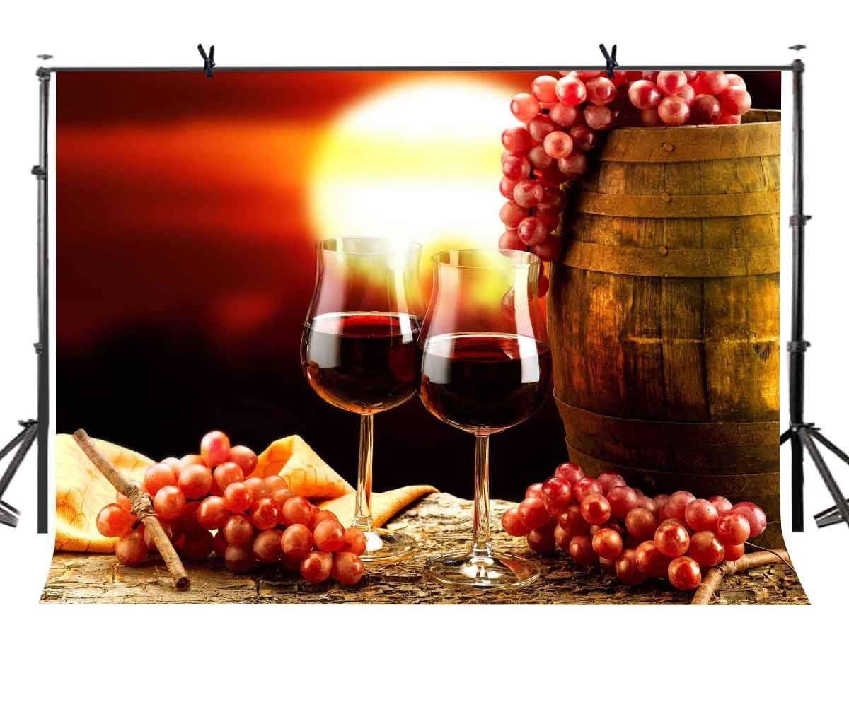 ABPHOTO Polyester 7x5ft Grape Wine Backdrop Grape Wine Creative ...