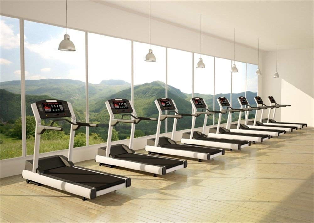 ABPHOTO Polyester 7x5ft Interior Gymnasium Backdrop GYM Treadmills ...