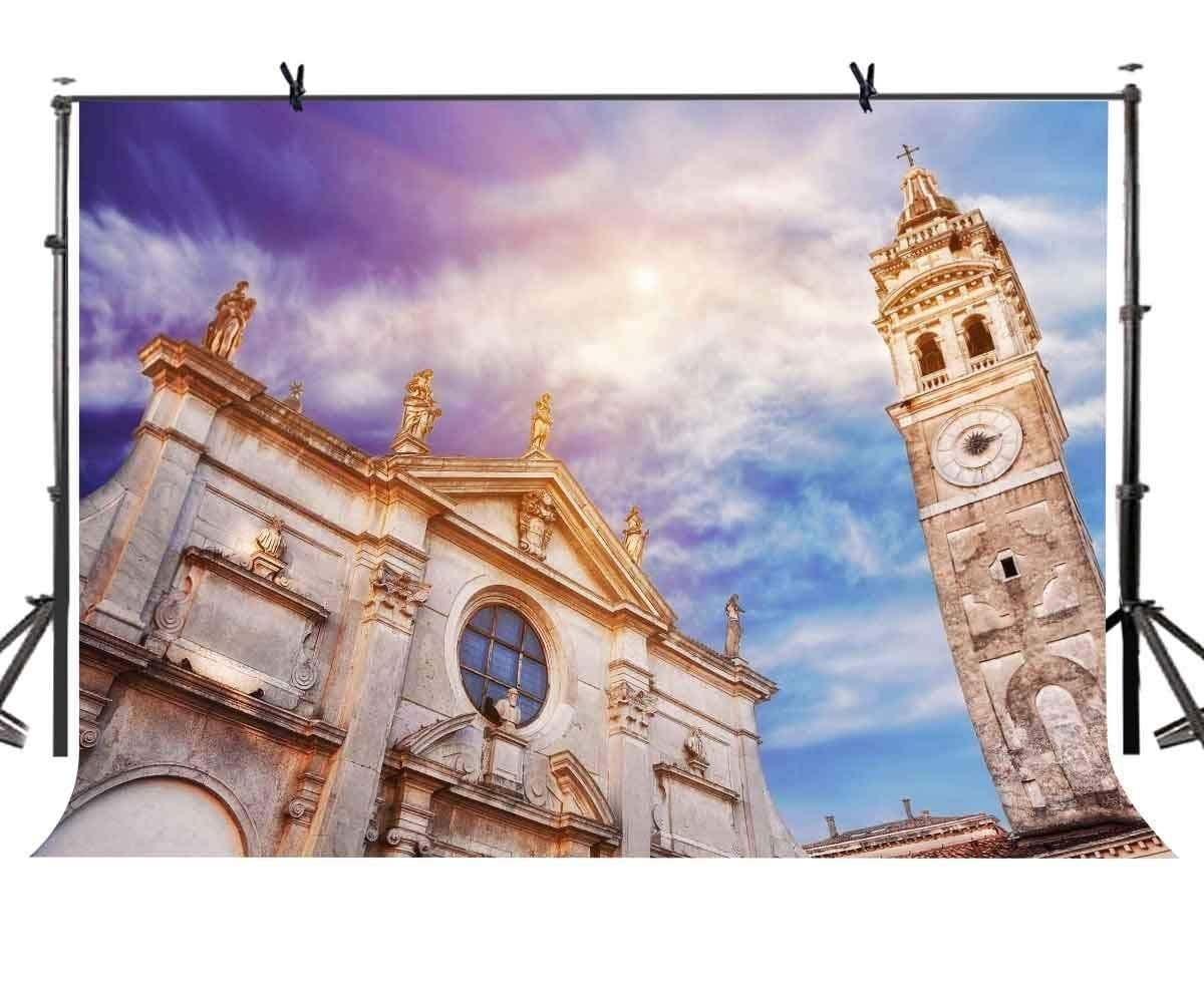 ABPHOTO Polyester 7x5ft Italian Palace Backdrop Sacred Stately Italian ...