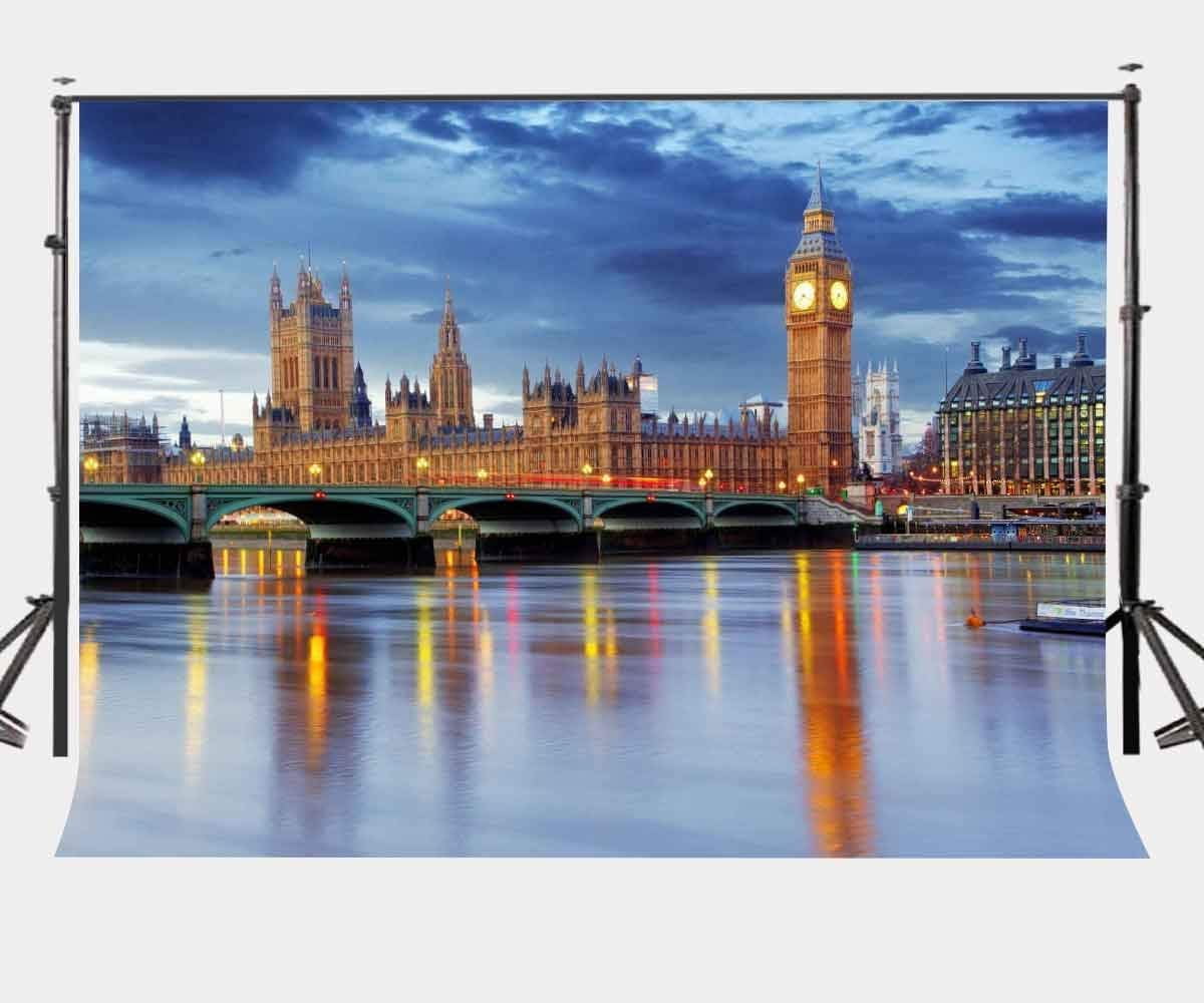 ABPHOTO Polyester 7x5ft London Big Ben Backdrop European Buildings ...