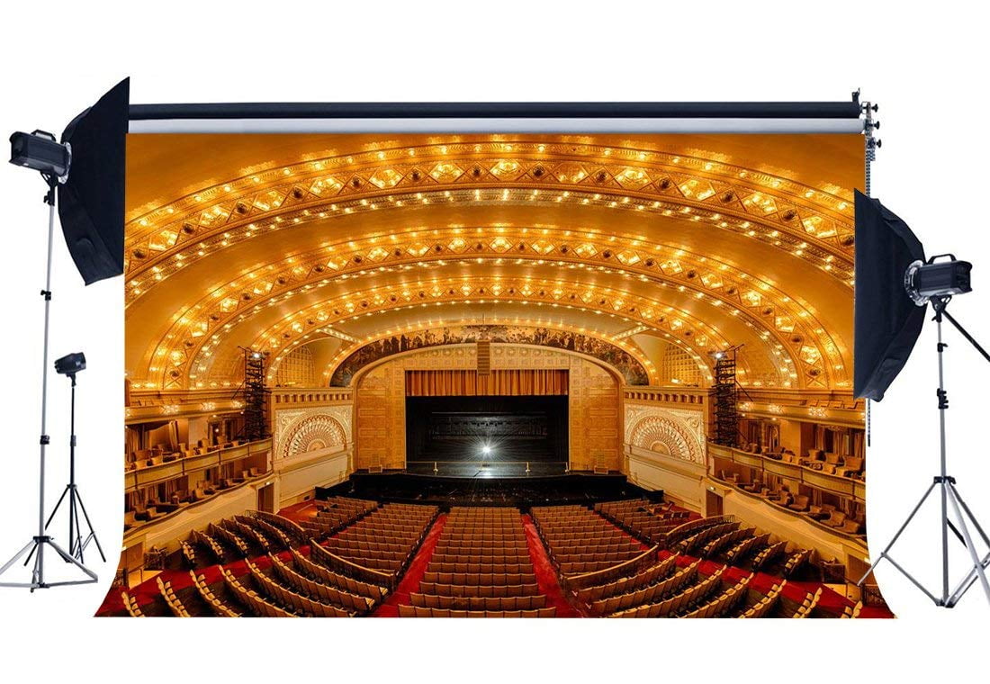 ABPHOTO Polyester 7x5ft Luxurious Conference Hall Backdrop Elegant ...