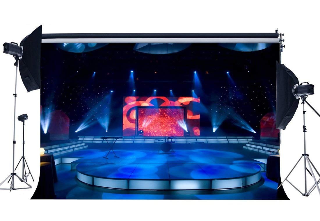 ABPHOTO Polyester 7x5ft Luxurious Stage Show Backdrop Band Concert ...