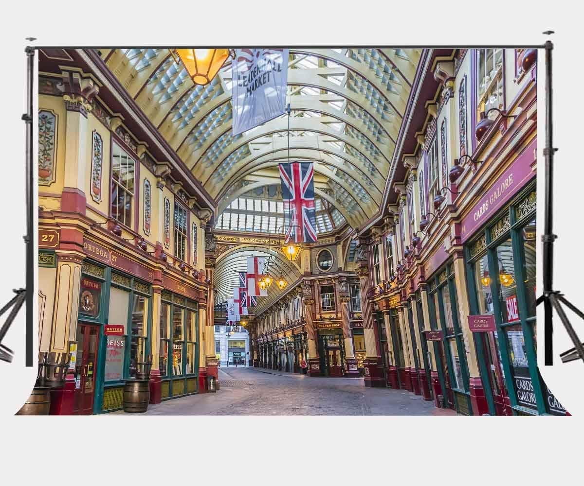 ABPHOTO Polyester 7x5ft Modern City Scene Backdrop Empty Street ...