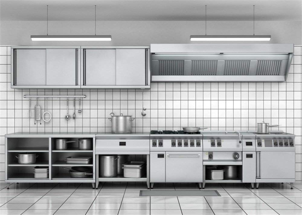ABPHOTO Polyester 7x5ft Modern Kitchen Backdrop Cooking Tools Backdrops ...