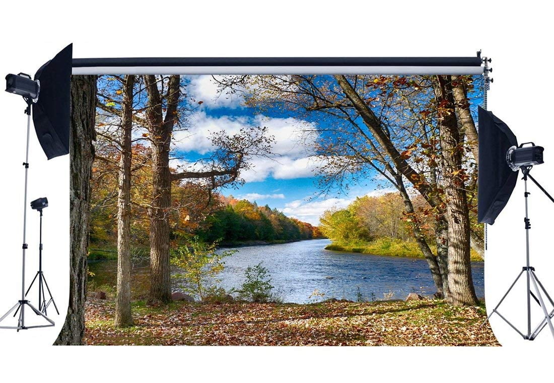 ABPHOTO Polyester 7x5ft Nature Autumn Backdrop Falling Leaves Backdrops ...