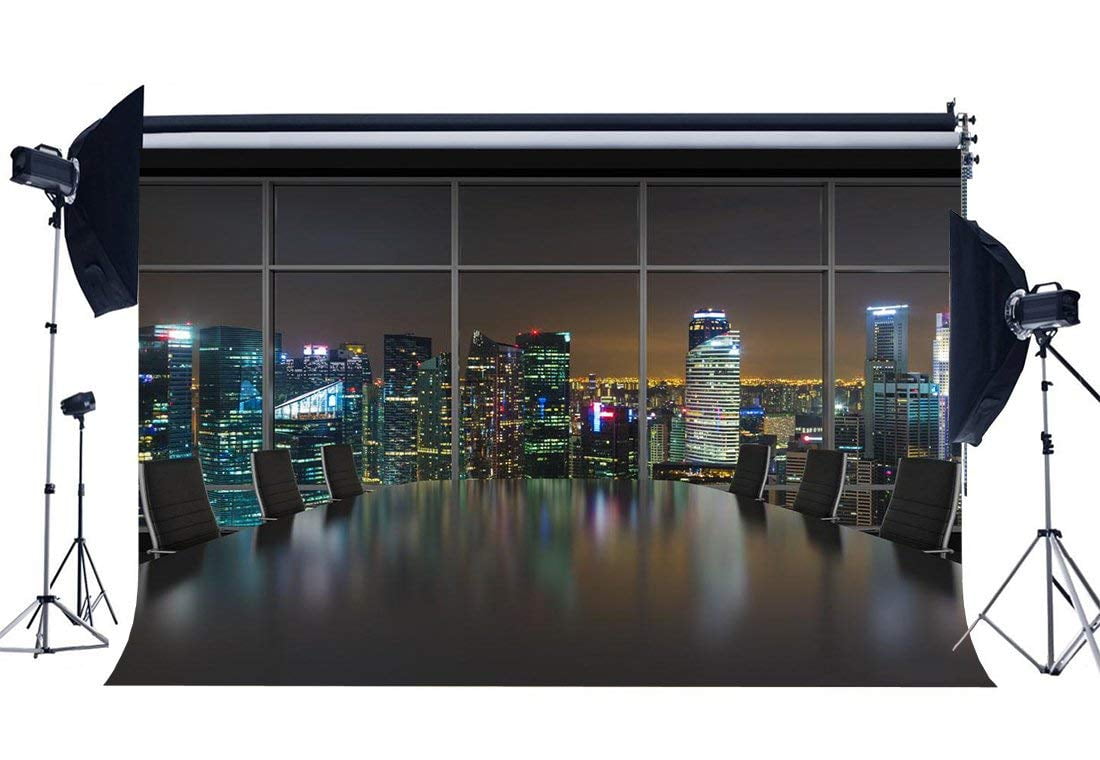 ABPHOTO Polyester 7x5ft Office Room Backdrop American New York City ...