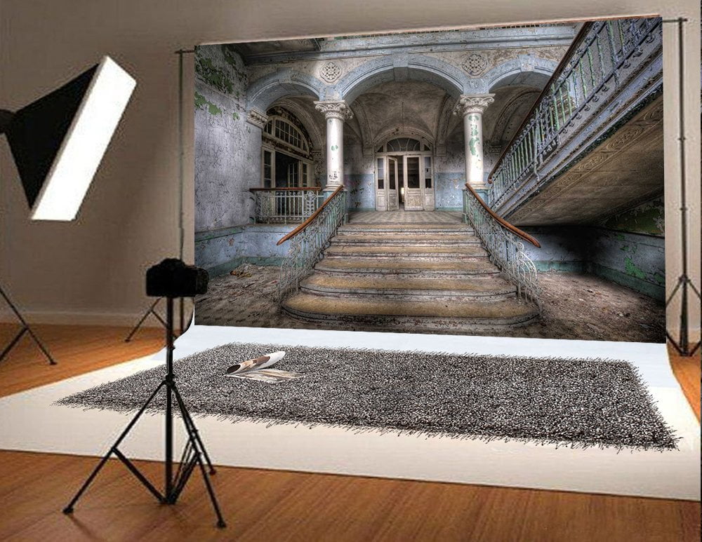 ABPHOTO Polyester 7x5ft Old Houses Photography Backdrops Retro ...