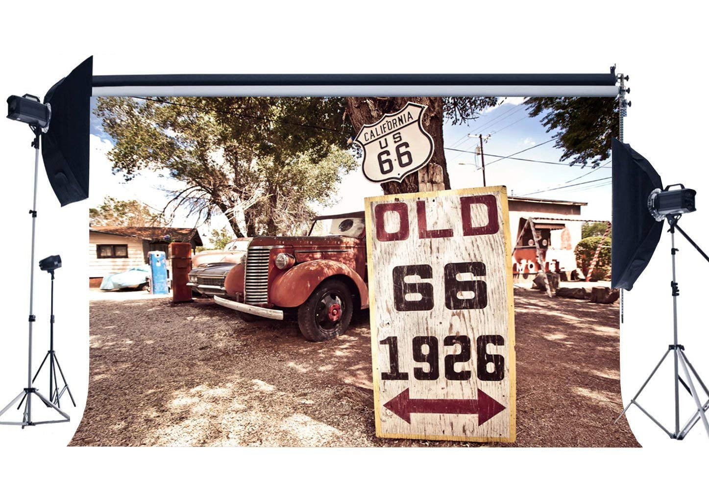 ABPHOTO Polyester 7x5ft Old Route 66 Backdrop California West Cowboy ...