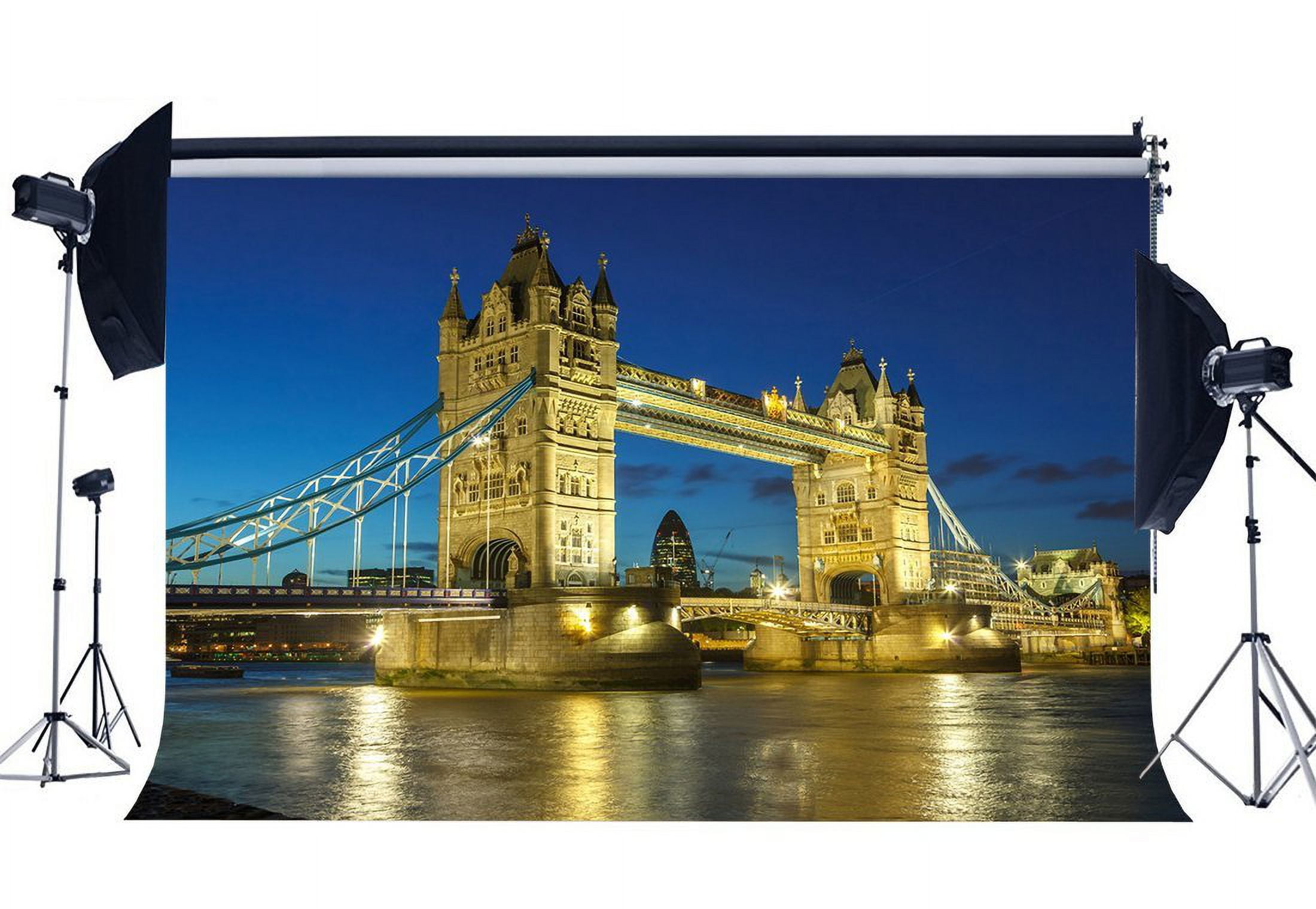 ABPHOTO Polyester 7x5ft Photography Backdrop Cityscape London Tower ...