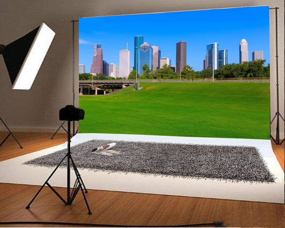 ABPHOTO Polyester 7x5ft Photography Backdrop European Rural City Green ...