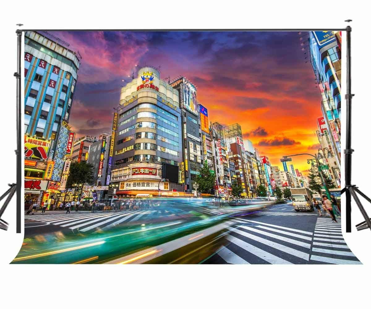 ABPHOTO Polyester 7x5ft Photography Backdrop Japanese Street Scene ...