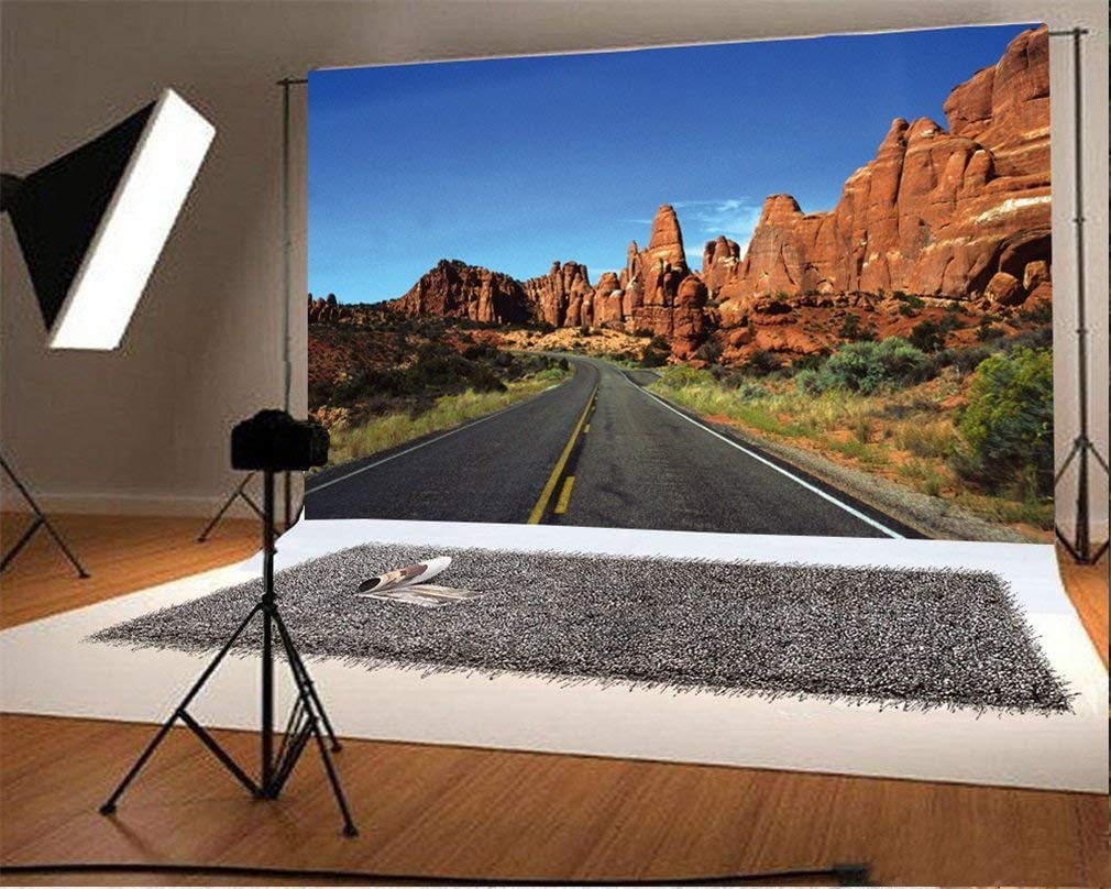 ABPHOTO Polyester 7x5ft Photography Backdrop Nature Landscape Mountain ...