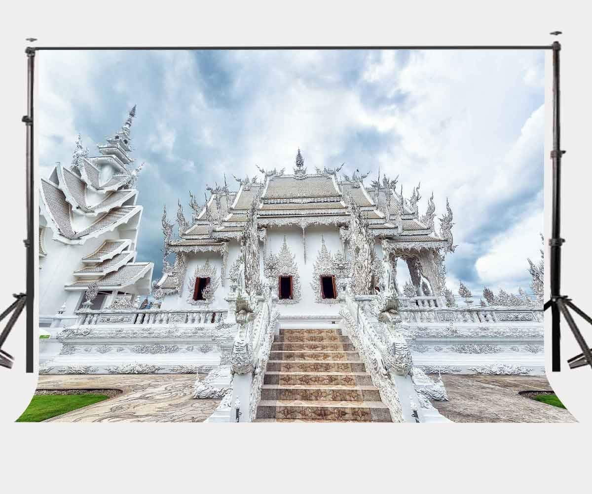ABPHOTO Polyester 7x5ft Photography Backdrop Romantic Thai Architecture ...