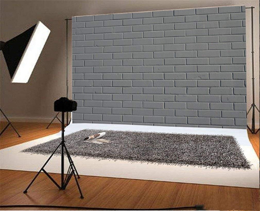 ABPHOTO Polyester 7x5ft Photography Backdrop Shabby Grey Brick ...