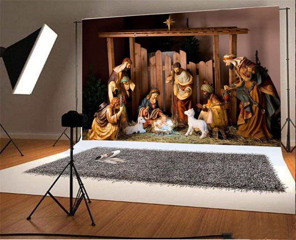 ABPHOTO Polyester 7x5ft Photography Backdrop Sheep Religious Belief ...