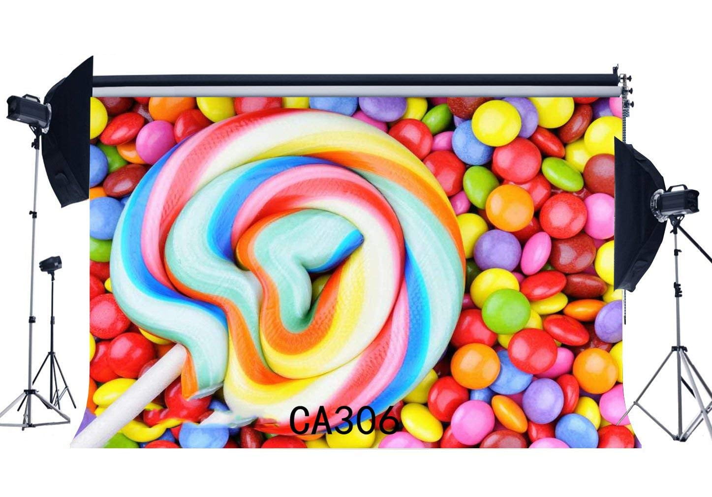 ABPHOTO Polyester 7x5ft Photography Backdrops Candy-Lollipops Land ...