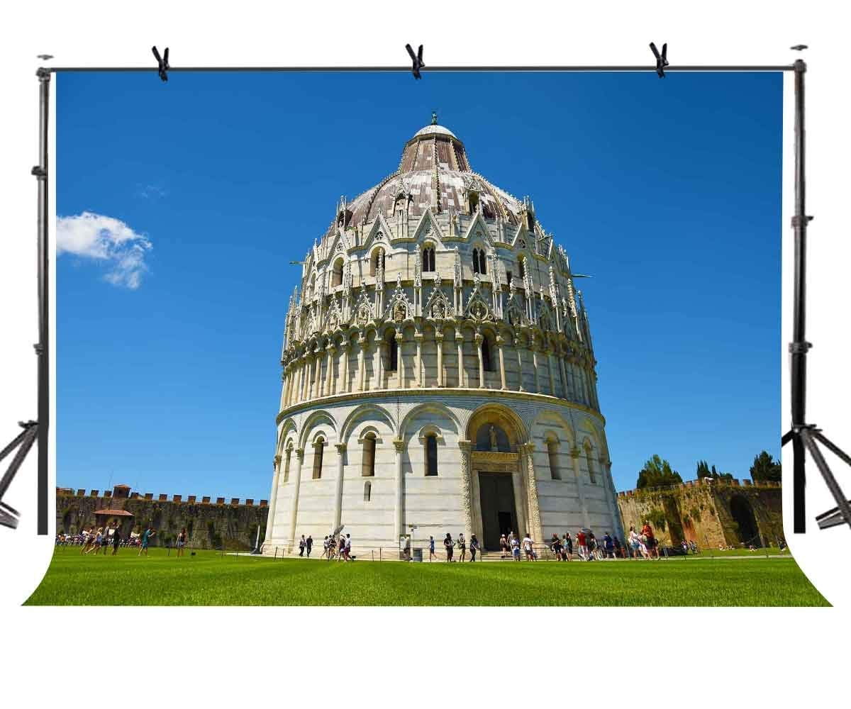 ABPHOTO Polyester 7x5ft Pisa Church Backdrop Pisa Dome Religious ...