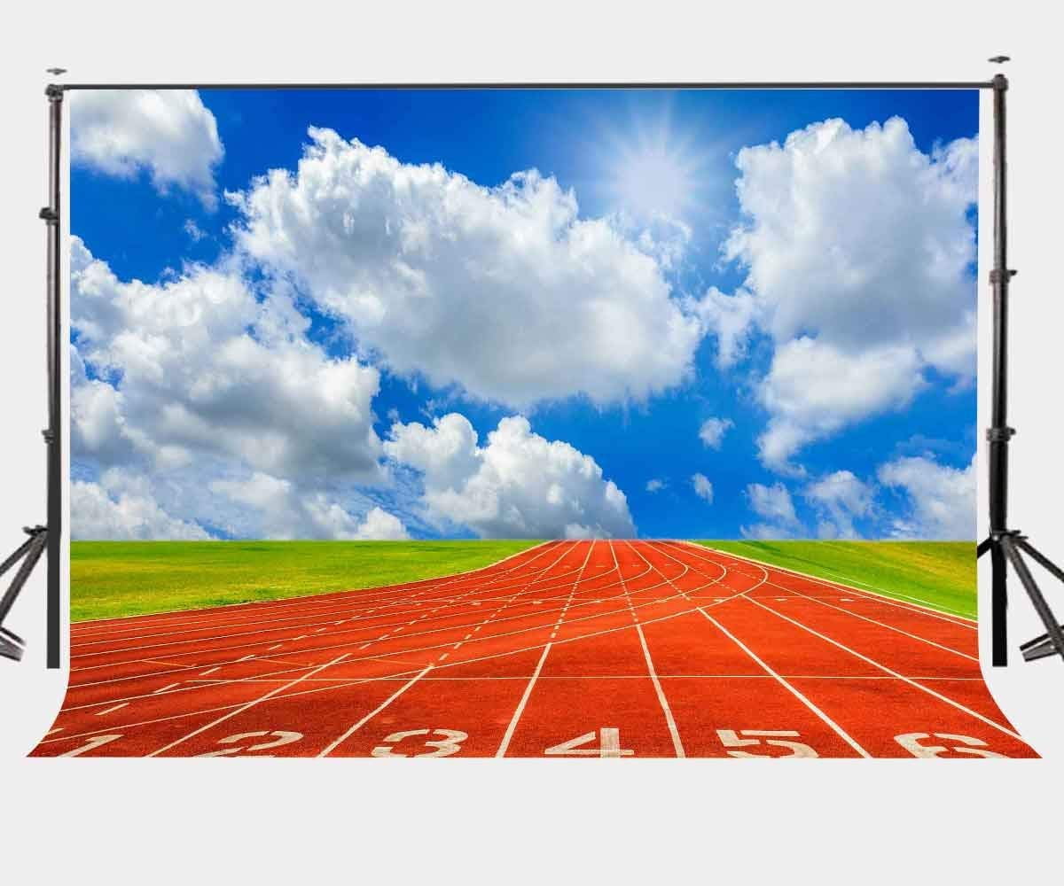 ABPHOTO Polyester 7x5ft School Playground Backdrop Sunny Day Running ...