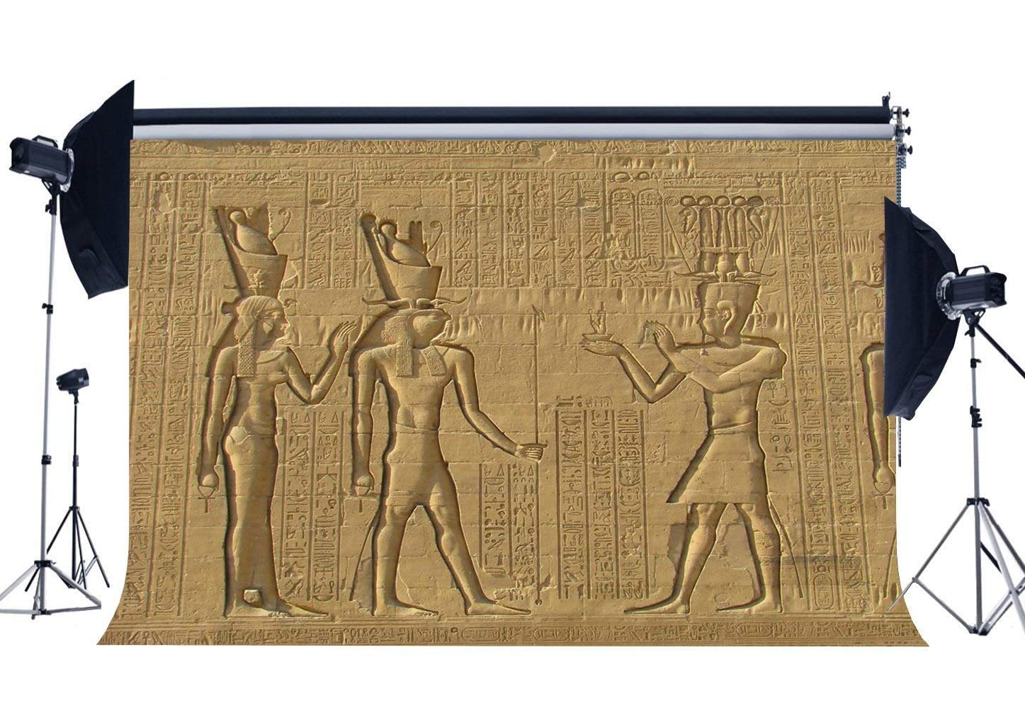 ABPHOTO Polyester 7x5ft Shabby Egypt Backdrop Old Egyptian Mural ...