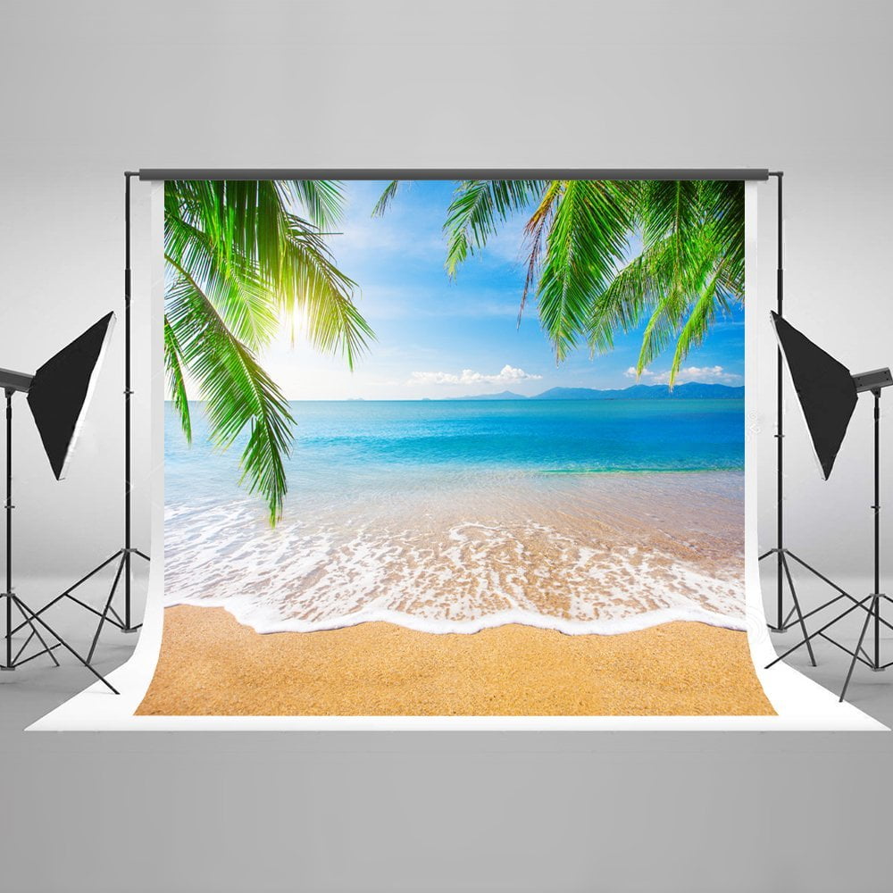 ABPHOTO Polyester 7x5ft Summer Sea Beach Background Seaside Secenery ...