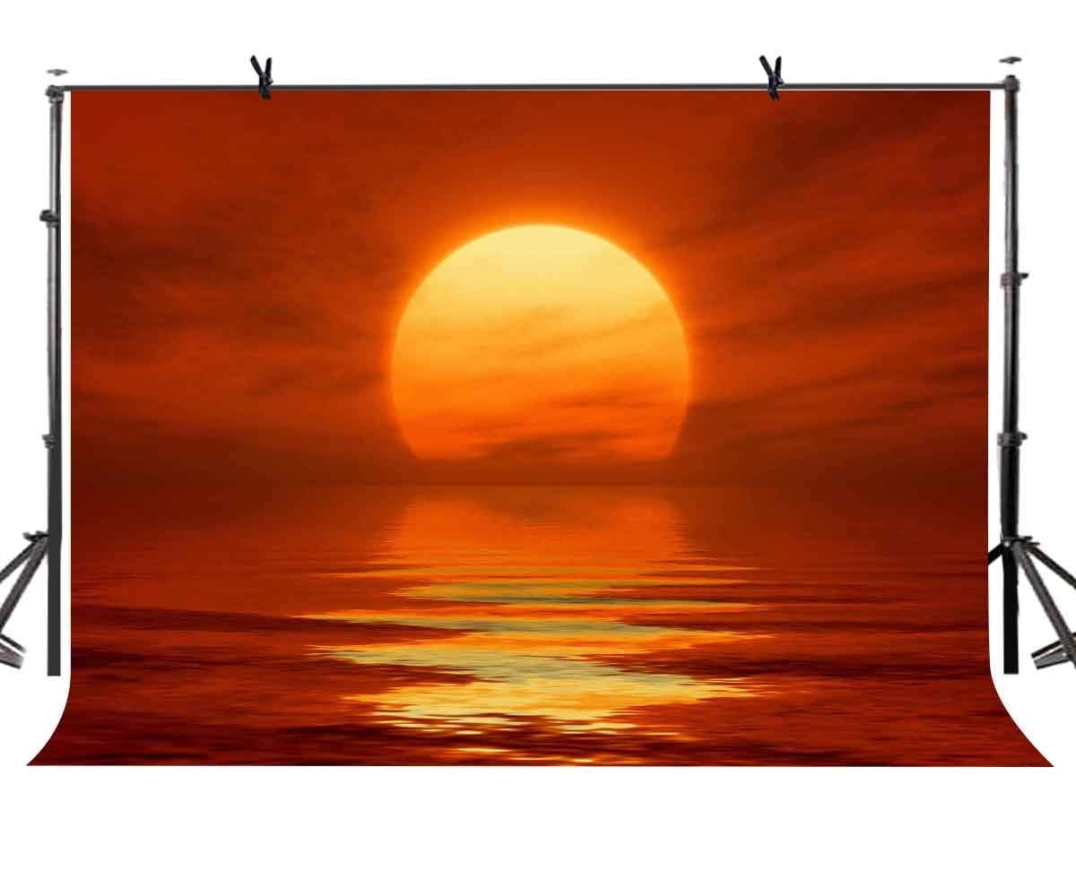 ABPHOTO Polyester 7x5ft Sunrise Backdrop Dreamy Morning Sunrise ...