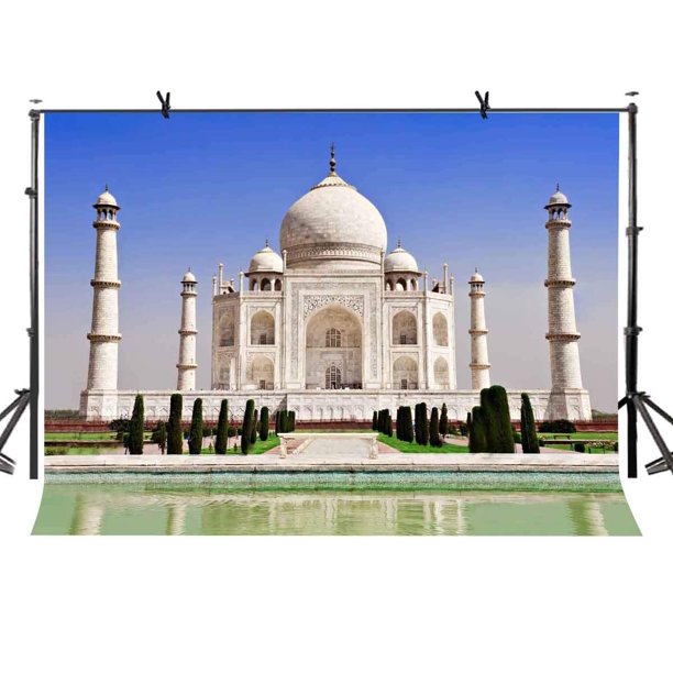 ABPHOTO Polyester 7x5ft Taj Mahal Backdrop Famous Architectural Taj ...