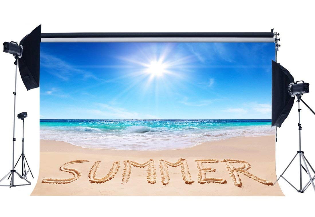 ABPHOTO Polyester 7x5ft Tropical Seaside Backdrop Sand Beach Backdrops ...