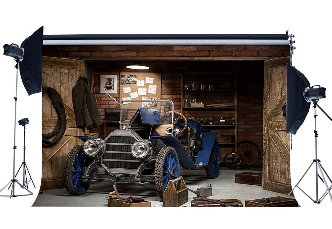 ABPHOTO Polyester 7x5ft Tunnel Backdrop Old Trucks Backdrops Coal Mine ...