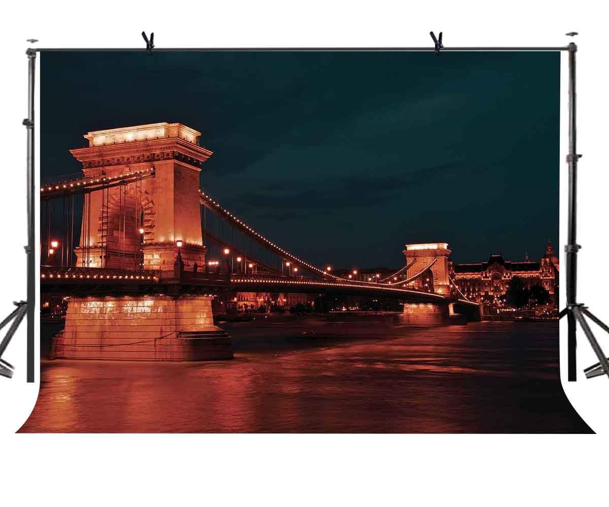 ABPHOTO Polyester 7x5ft Urban Neon Lights Backdrop City Neon Night ...