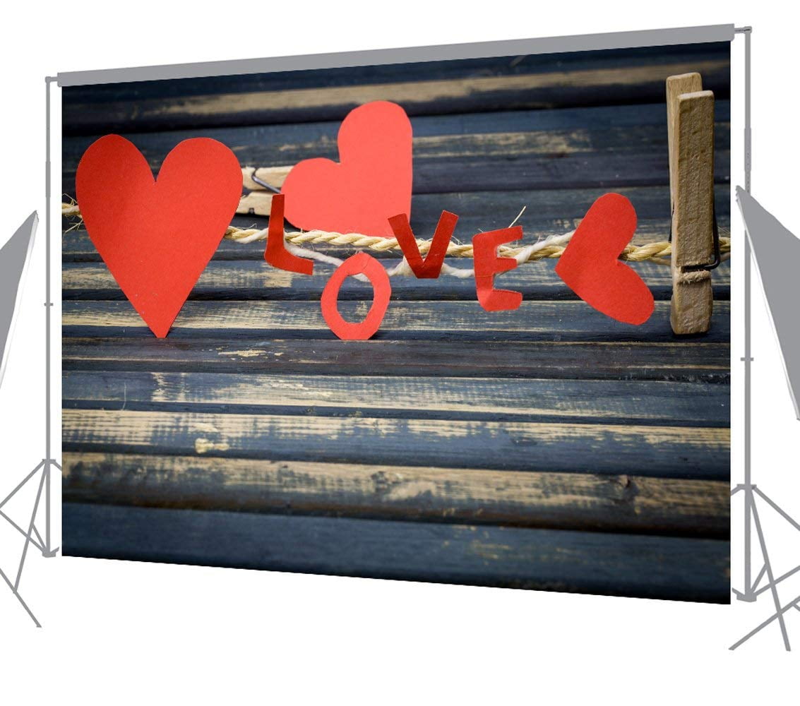 ABPHOTO Polyester 7x5ft Valentine's Day Theme Pictorial Cloth ...