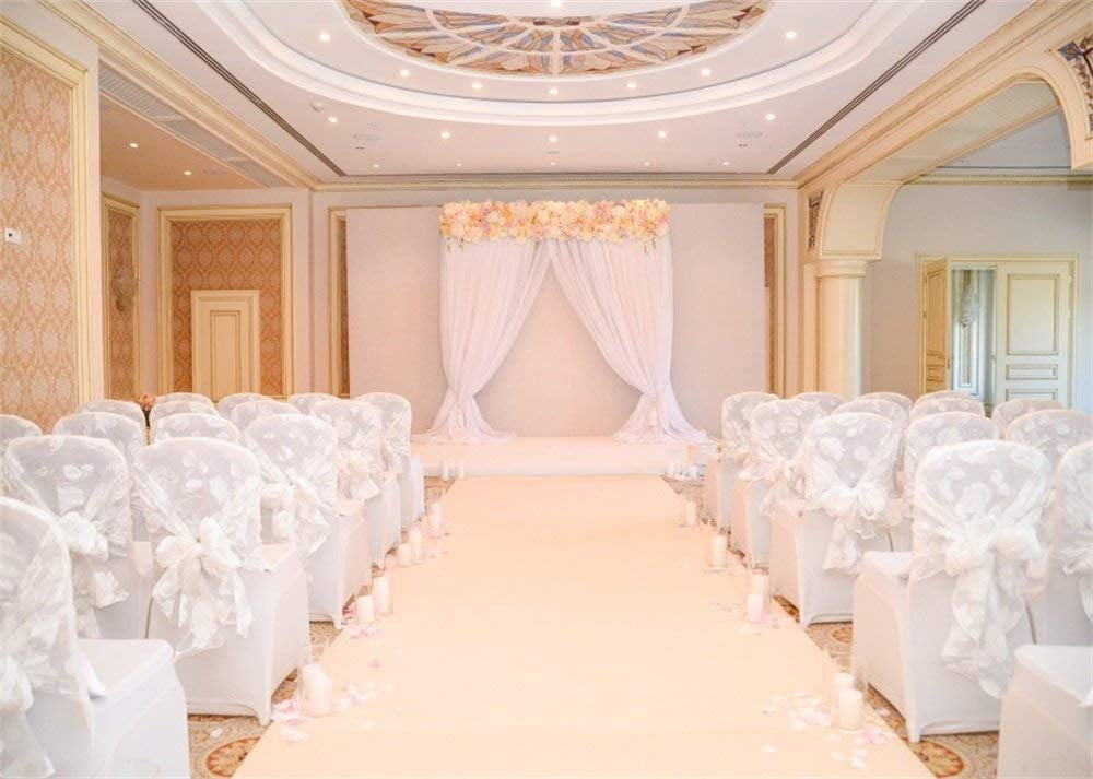 ABPHOTO Polyester 7x5ft Wedding Ceremony Backdrop Luxury Palace Hall ...