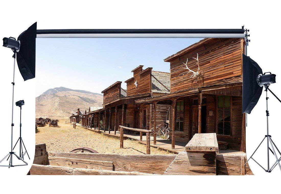 ABPHOTO Polyester 7x5ft Western Wood Saloon Backdrop Old Barn Backdrops ...