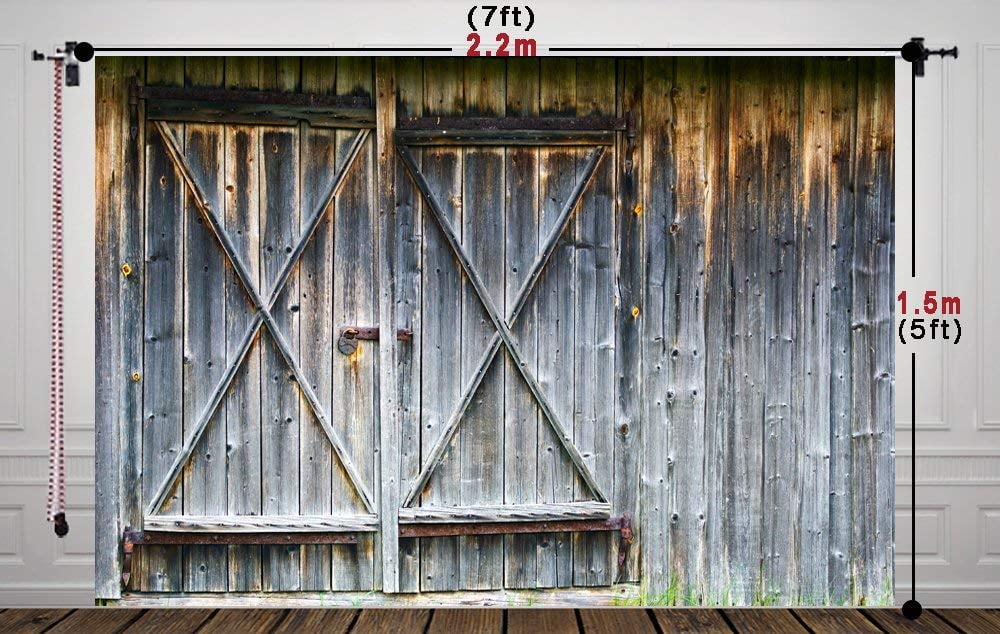 ABPHOTO Polyester 7x5ft Wooden Door Backdrop Photography Backdrop ...