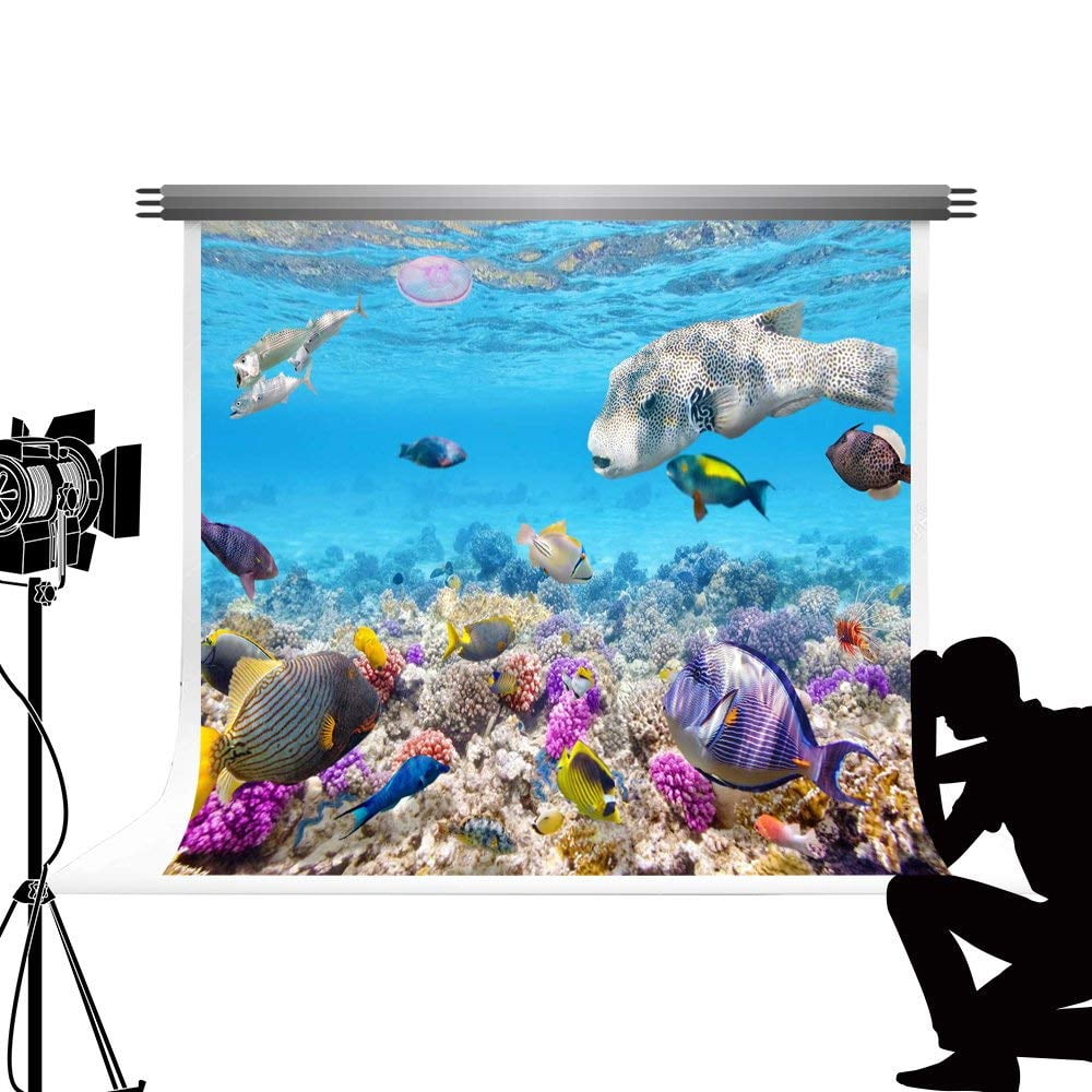 ABPHOTO Polyester Backdrop for Photography Underwater Scene Fond ...