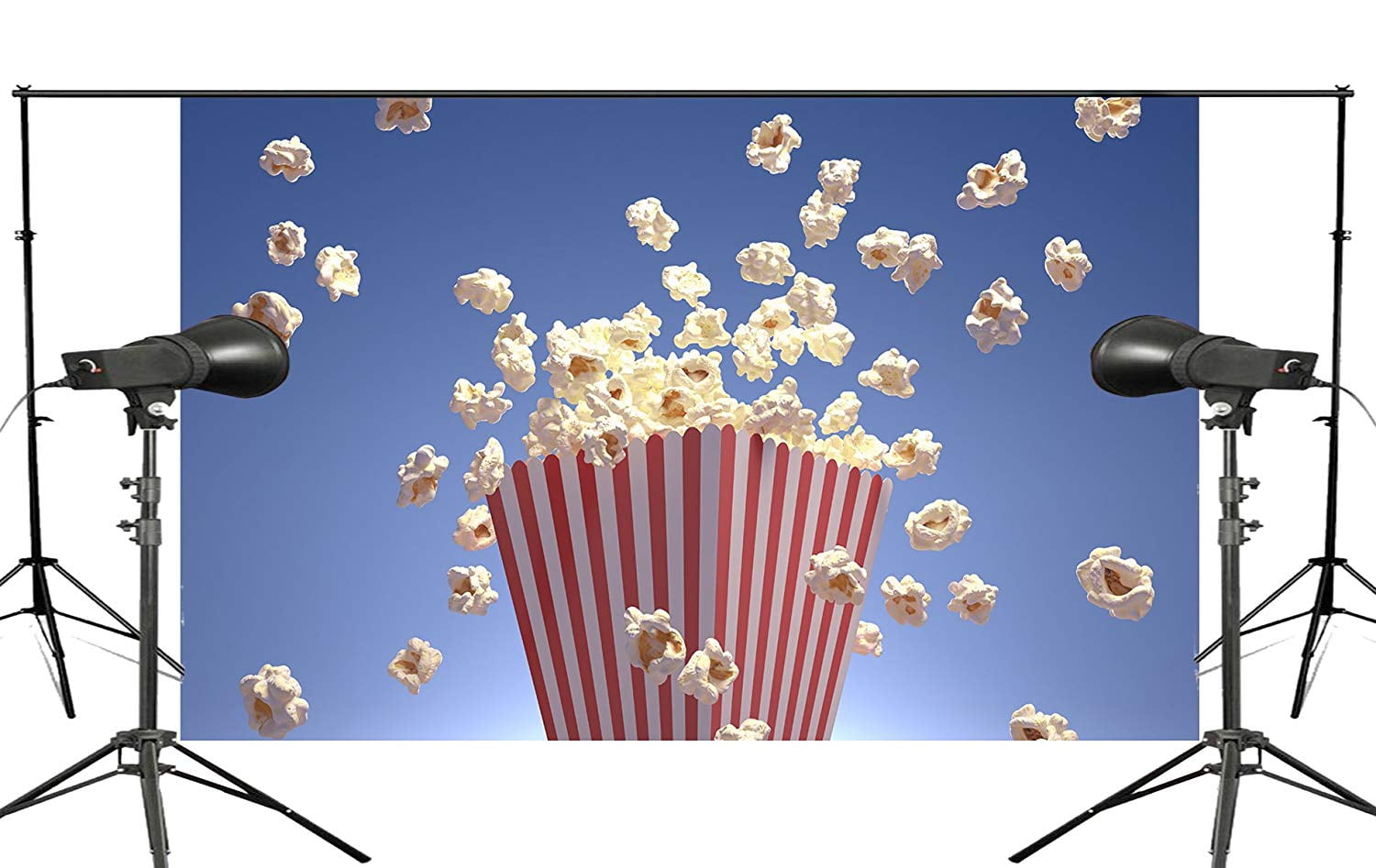 ABPHOTO Polyester Blue Background Popcorn Full Moon Flying Children ...