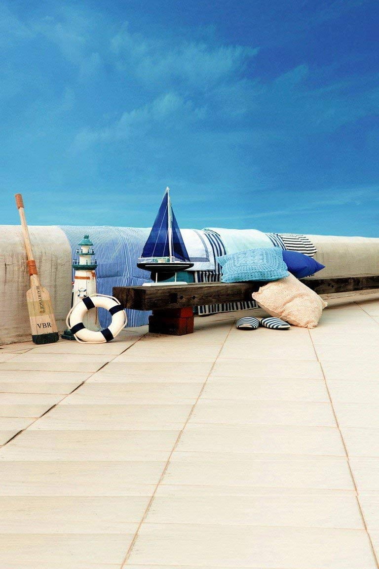 ABPHOTO Polyester Blue Sky Wedding Scenery Photo Backgrounds 5x7ft ...