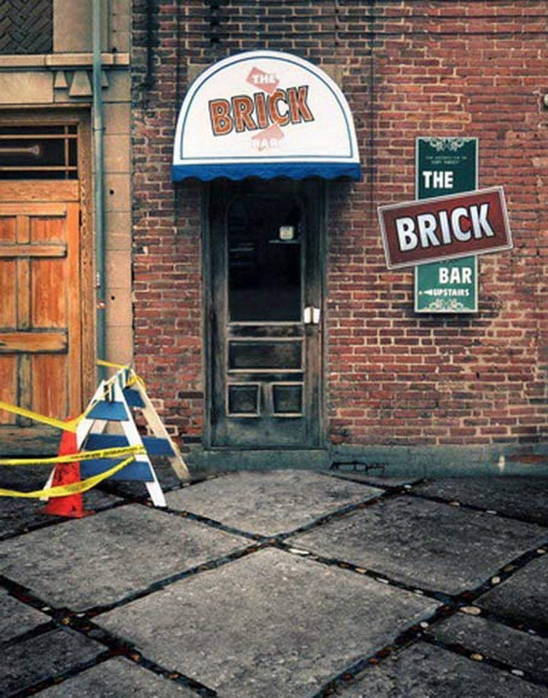 ABPHOTO Polyester Brick Building Photography Backdrops Photo Props ...
