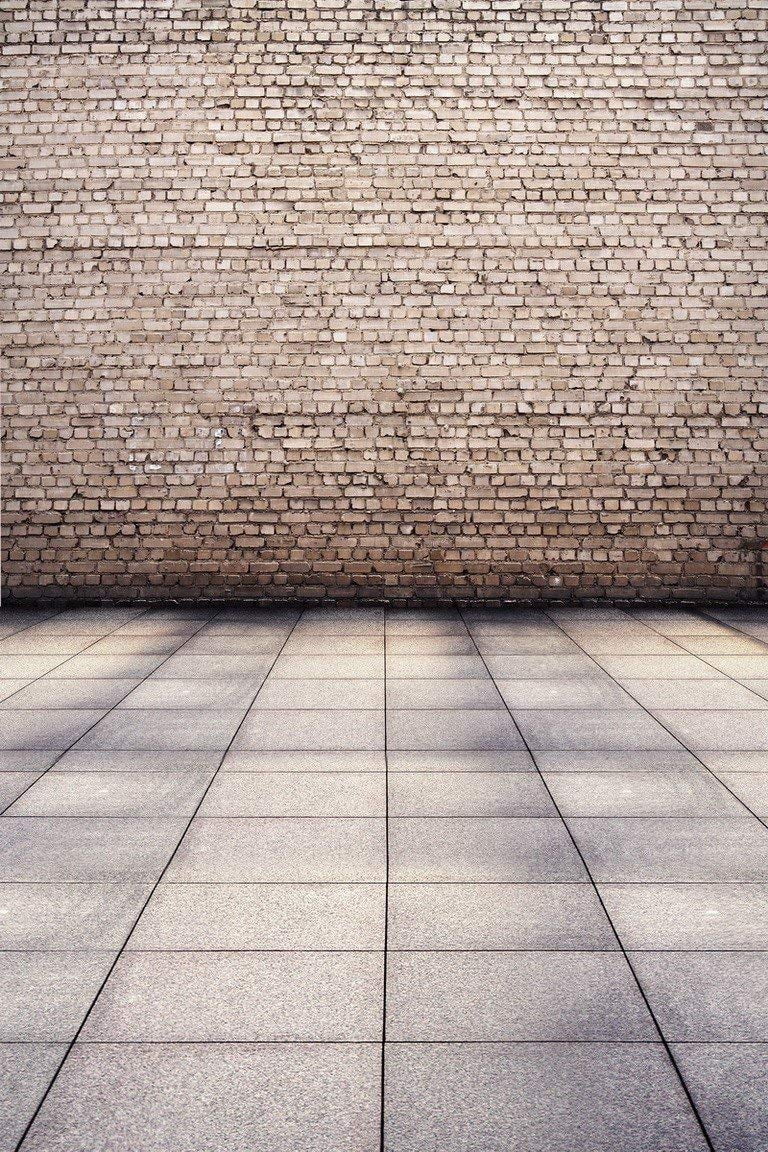 ABPHOTO Polyester Brick Wall Square Floor Plain Portrait Photo ...